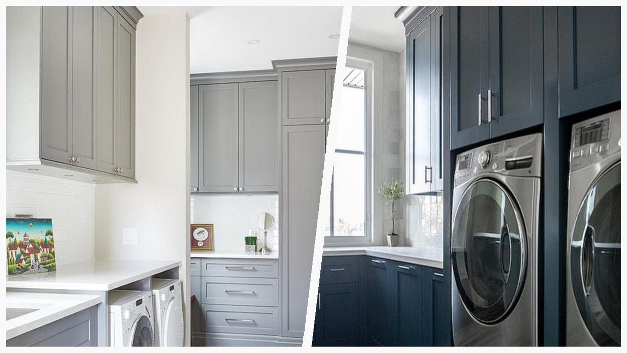 75 Large Gray Laundry Room Design Ideas You'll Love ☆ - YouTube