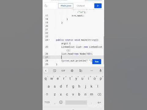 Singly Linked list in Java #javaprogramming #codingguru #youtubeshorts😎 ...