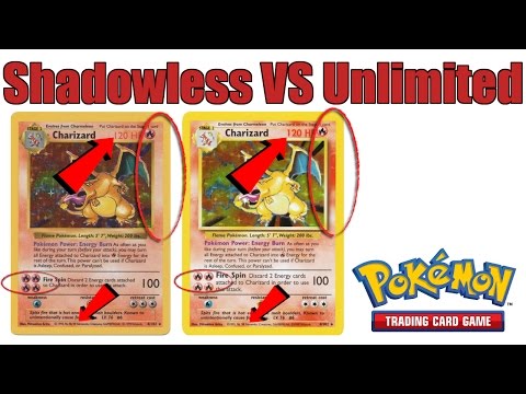 In depth of how to tell Shadowless Pokemon TCG cards from Unlimited cards