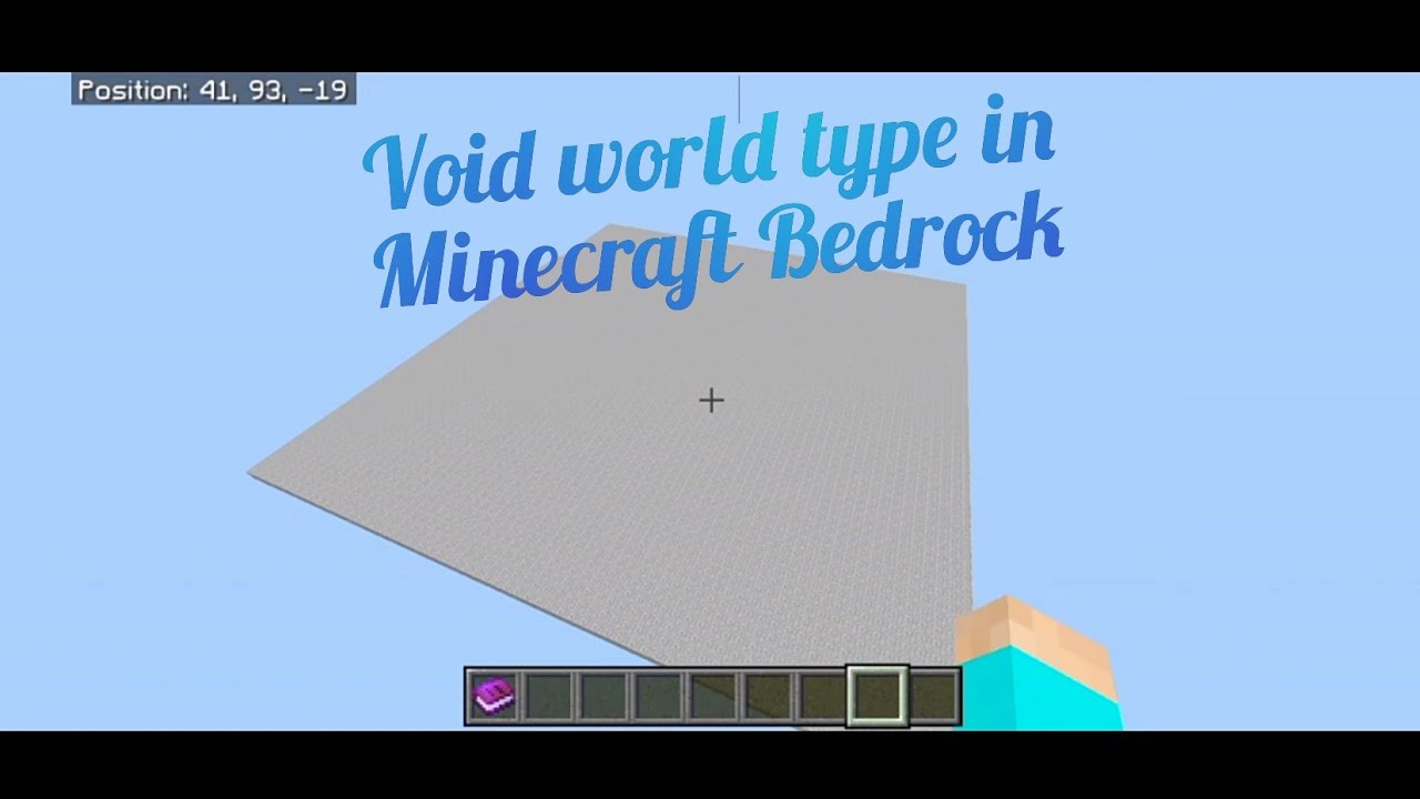 Void world type in Bedrock Edition in Minecraft (FULL TUTORIAL) - YouTube