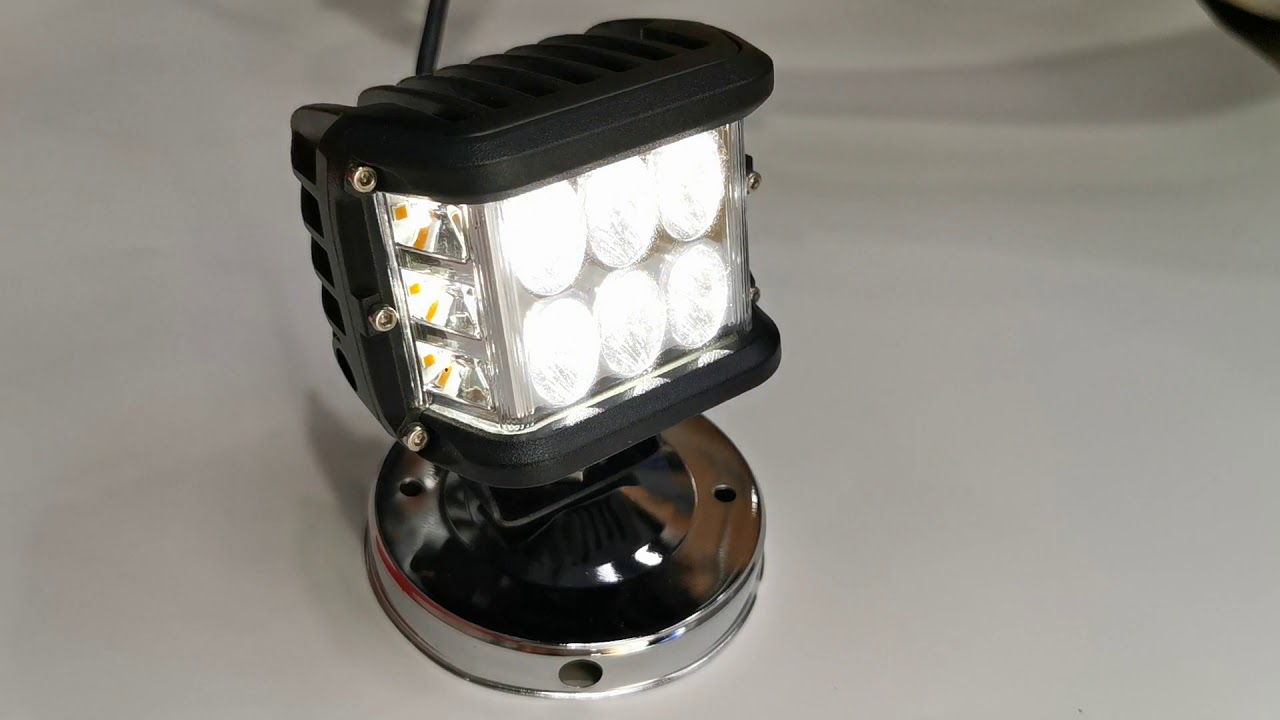 D16-36W LED Work Light with white and yellow color - YouTube