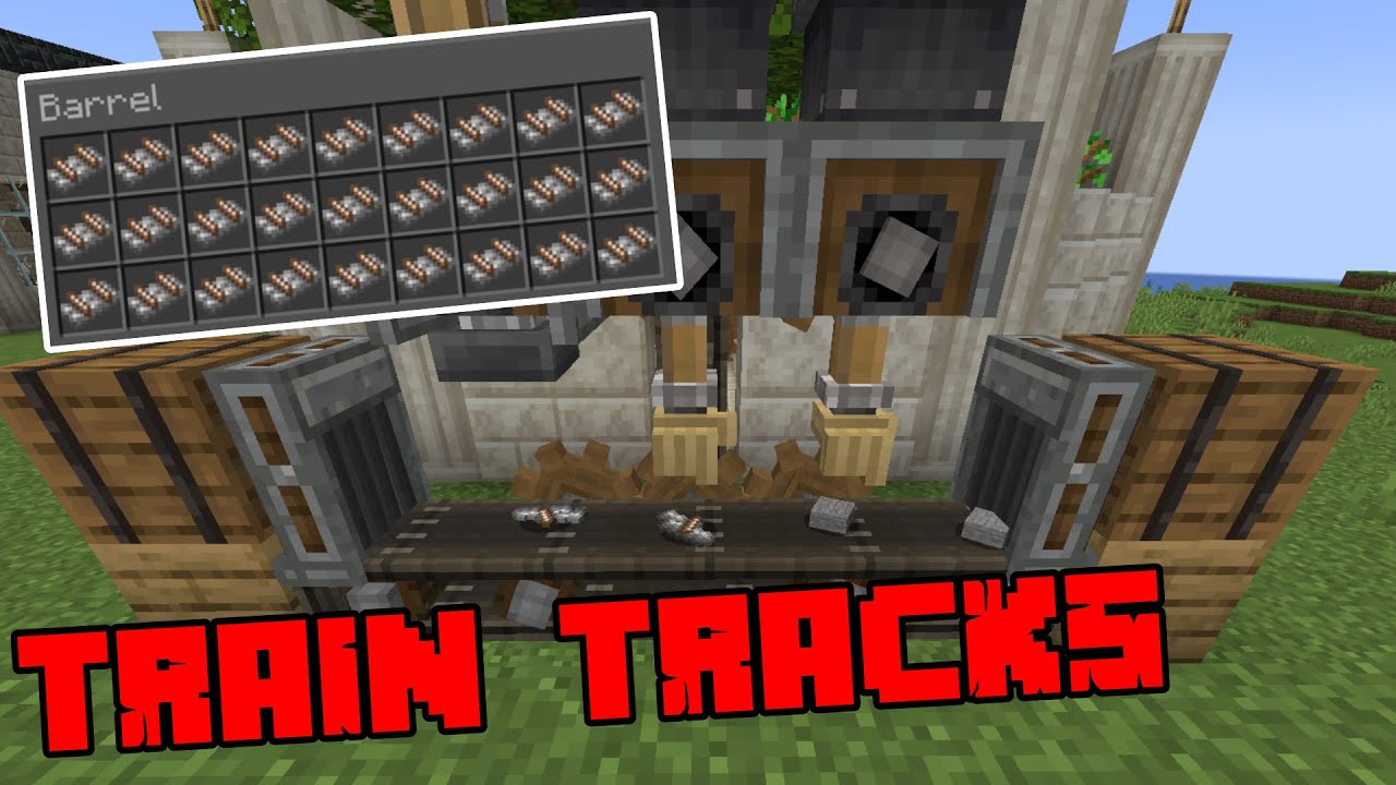 Minecraft Create 0.5 - Train Tracks und Train Station - YouTube
