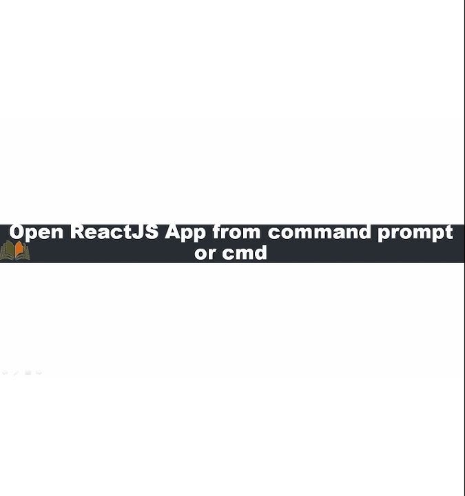 Open ReactJS App from command prompt or cmd || #shorts - YouTube
