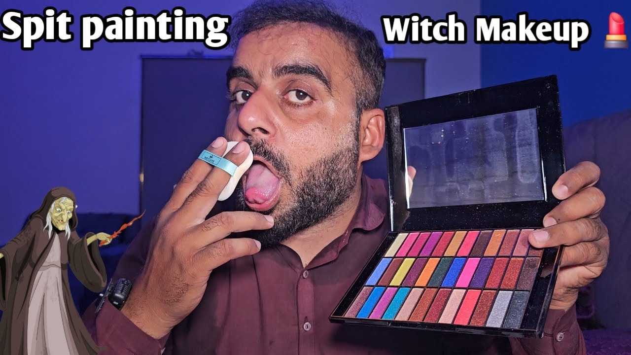 ASMR - Fast & Aggressive spit painting your Witch Makeup 💄 💅 - YouTube