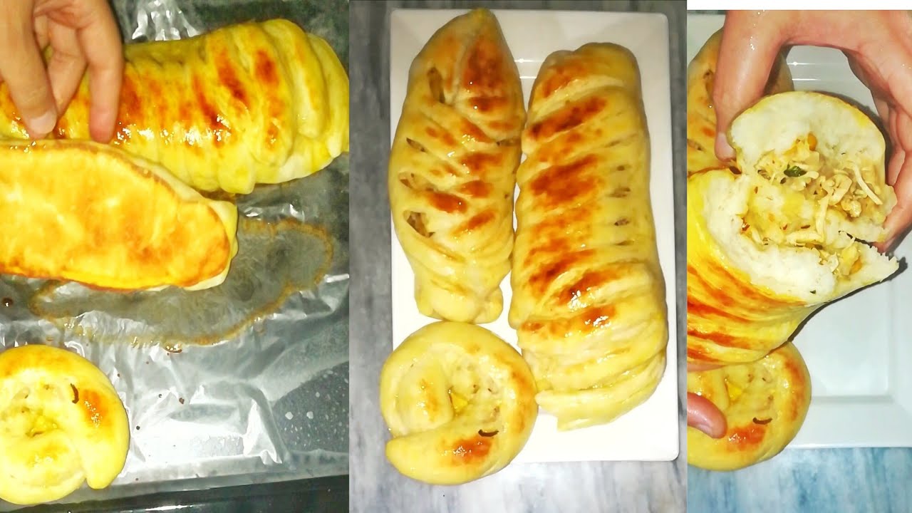 BAKERY STYLE CHICKEN BREAD LOAF |SIMPLE THREE BREAD STYLE - YouTube