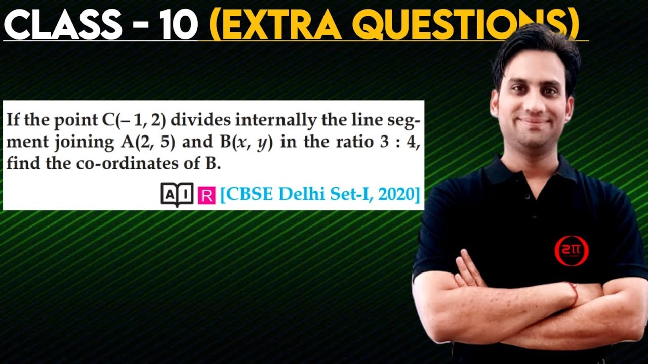 If the points C(-1,2) divides internally the segment joining A(2,5) and ...