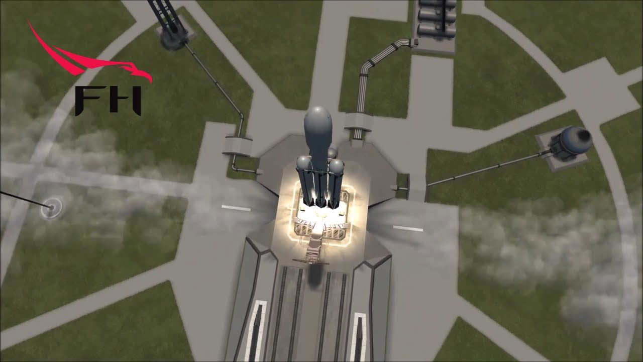 Falcon Heavy Animation | KSP Simulation - YouTube