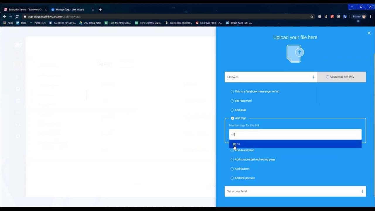 How To Manage Tags in Link Wizard Short Links App - YouTube