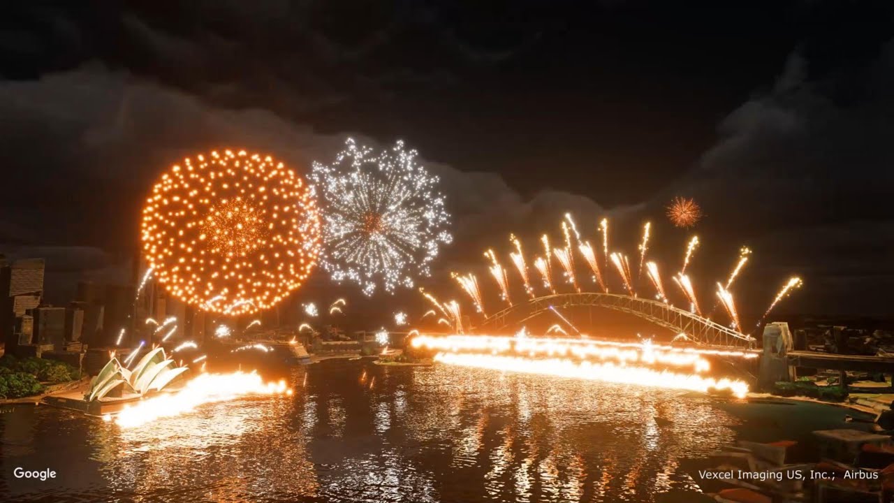 O Fortuna - Sydney Harbour Fireworks (FWsim) - YouTube