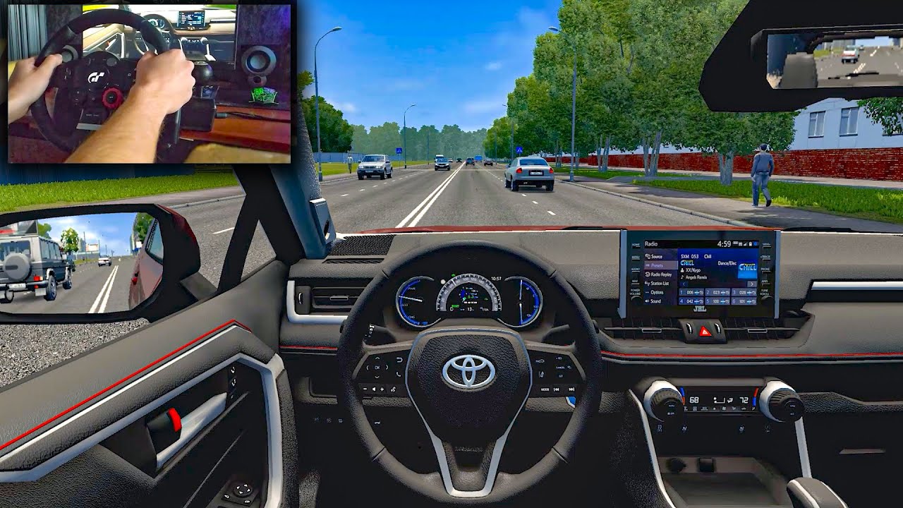 Toyota RAV4 Prime (2021) Normal Driving - City Car Driving [Steering ...