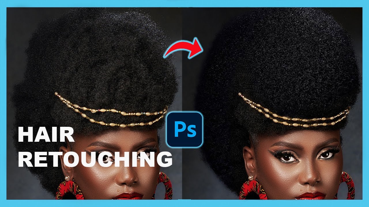How to Retouch hair like a pro using adobe Photoshop - YouTube