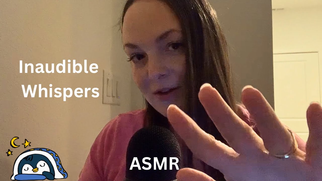 ASMR Tingly Inaudible Whispers🩵 (clicky whisper, hand movements ...