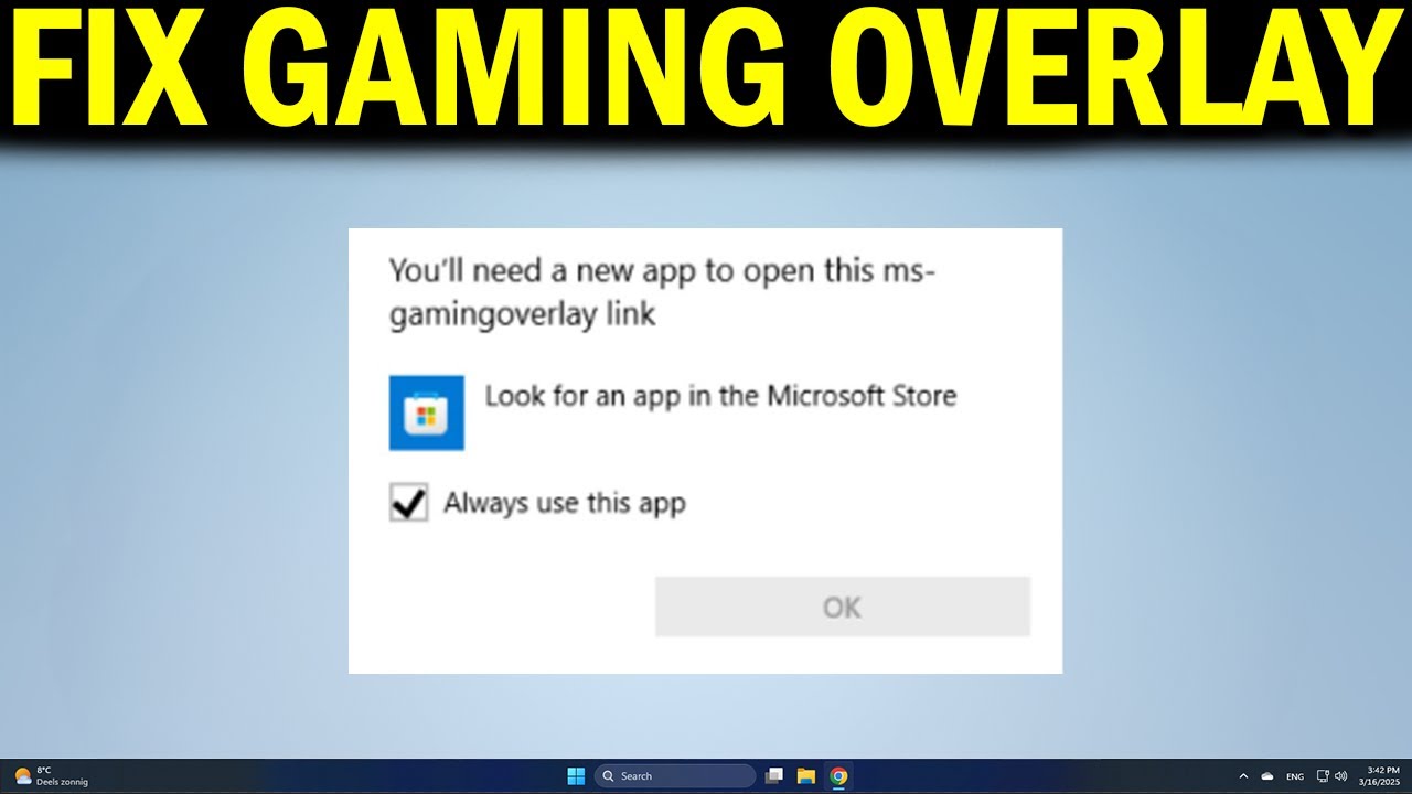 How To Fix ms gaming overlay Popup Message on Windows 11 - YouTube