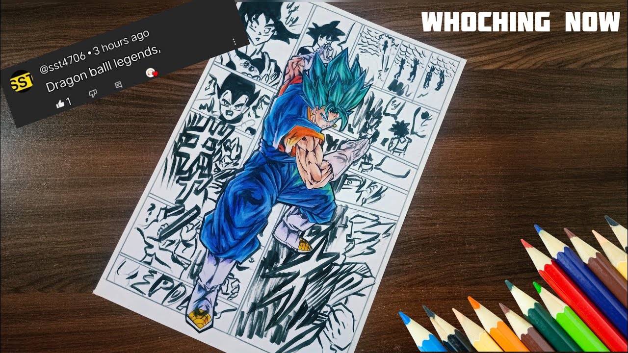 dragon Ball legends drawing / vegito drawing - YouTube