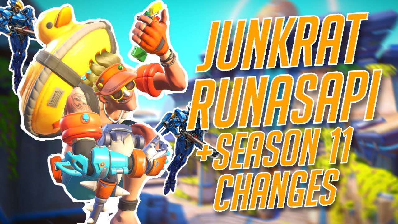 JUNKRAT ON NEW OVERWATCH MAP + SEASON 11 PATCH NOTES AND GAMEMODE - YouTube