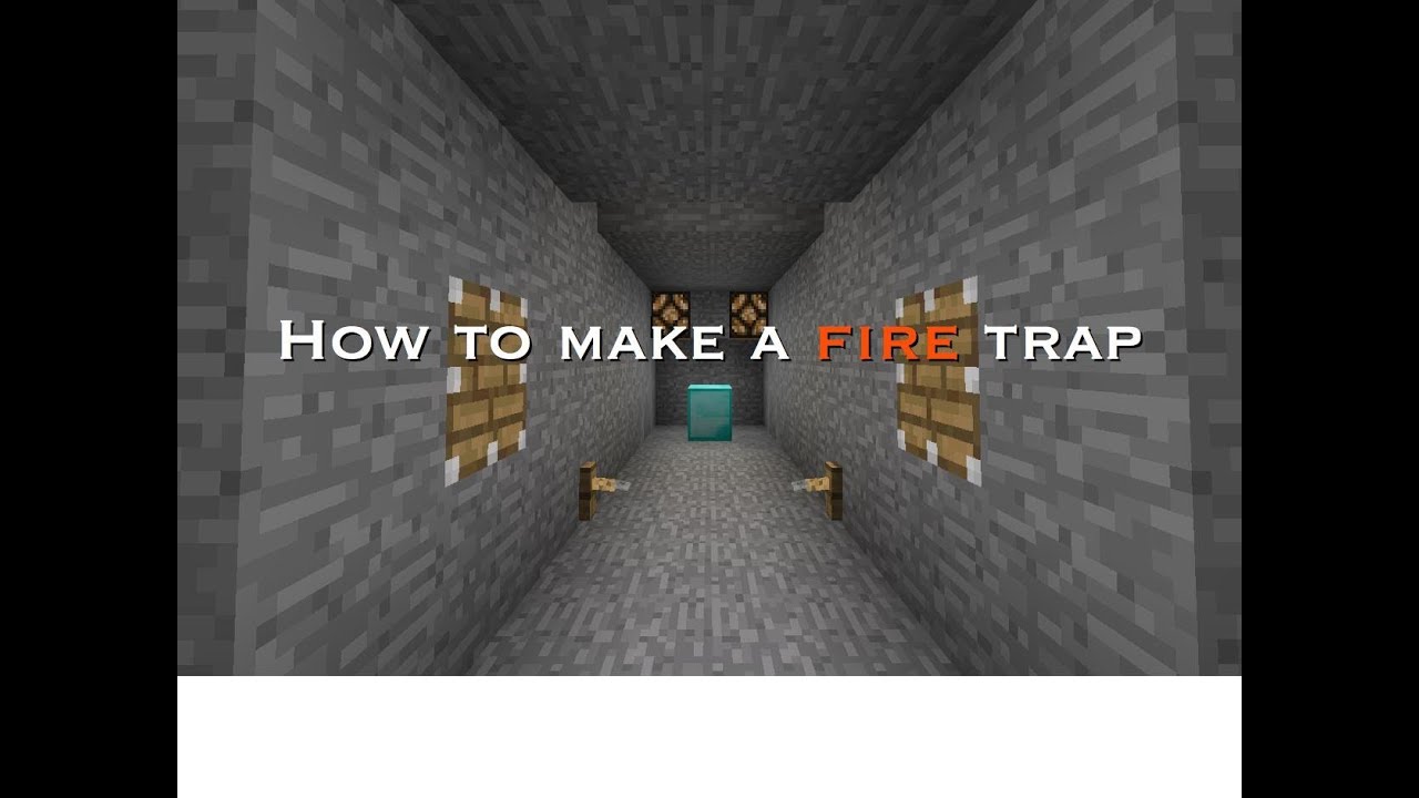 Minecraft/Tutorial: How To Make A Fire Trap - YouTube