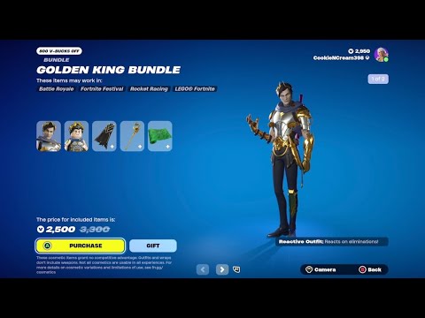 NEW Ascendant Midas Skin Golden King Bundle! Fortnite Season 2 - YouTube