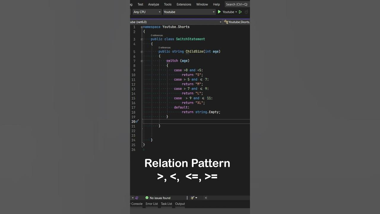 Improve code menggunakan Switch Statement yang lebih baik di c# #shorts #csharp #dotnet - YouTube