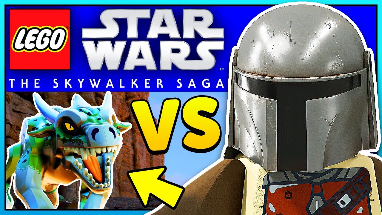Mandalorian vs Krayt Dragon! Lego Star Wars The Skywalker Saga Yaddle ...