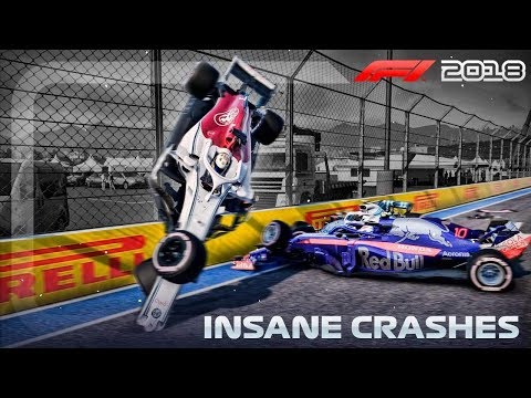F1 2018 Game: INSANE CRASHES!
