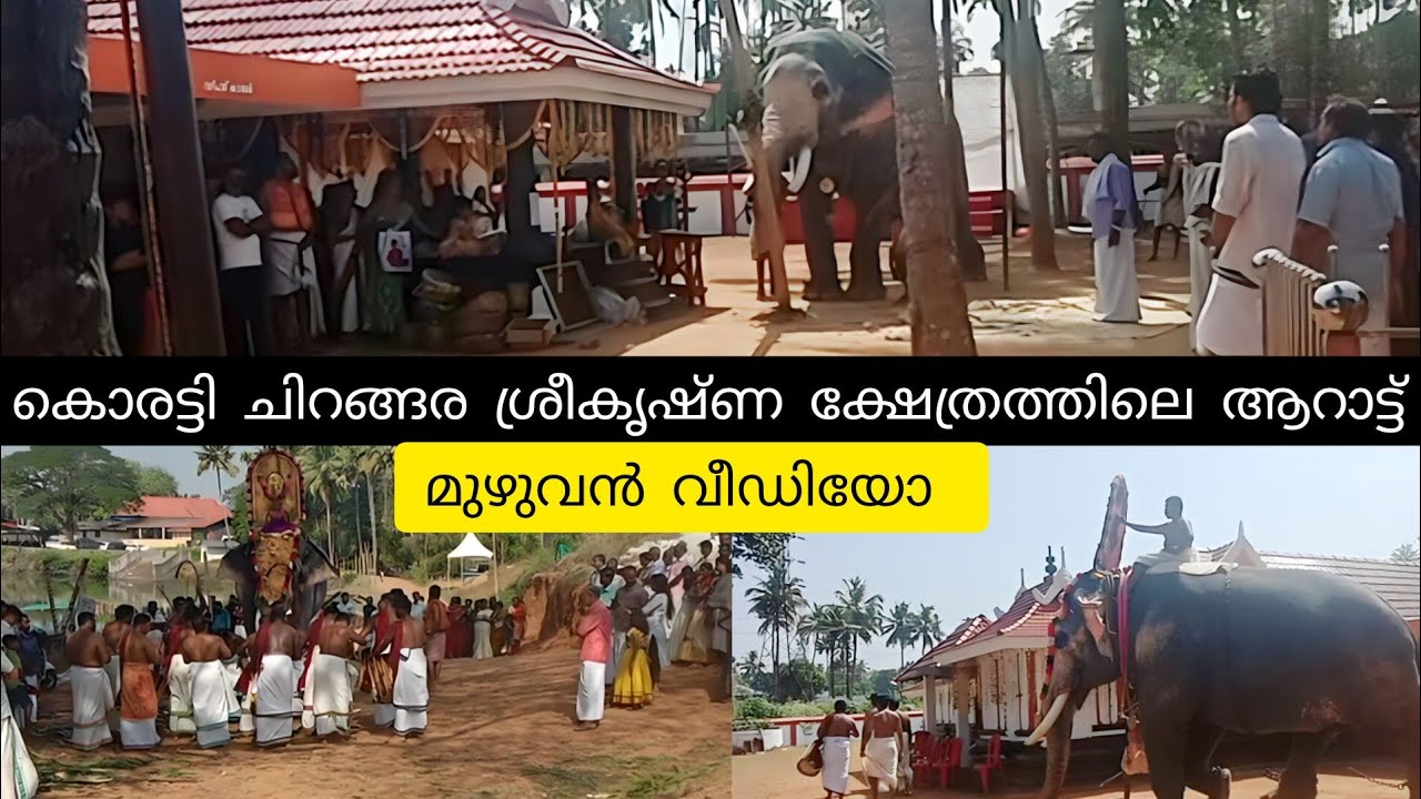 trissur koratty chirangara sreekrishna temple Aarat full video#Athu's ...