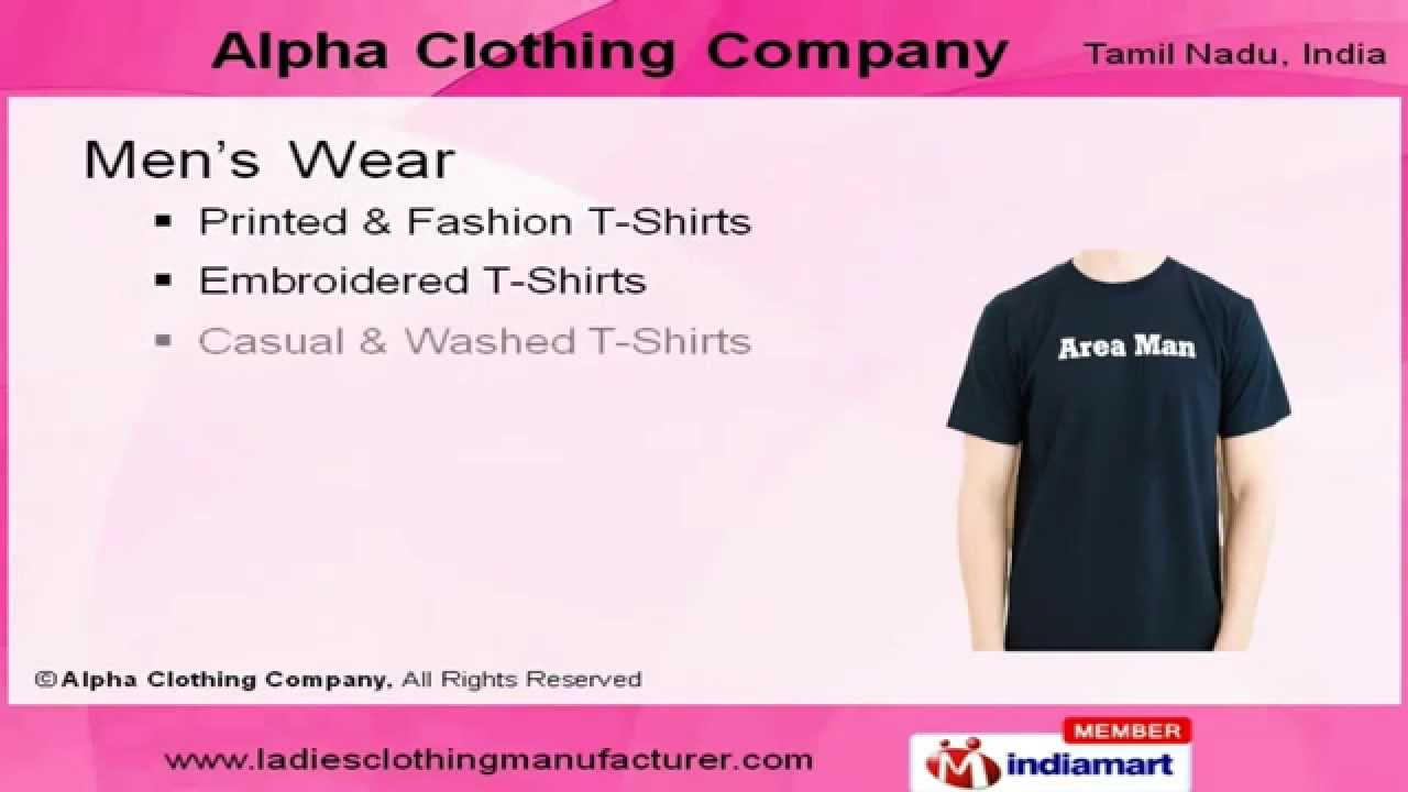 Mens Wear by Alpha Clothing Company, Tiruppur - YouTube