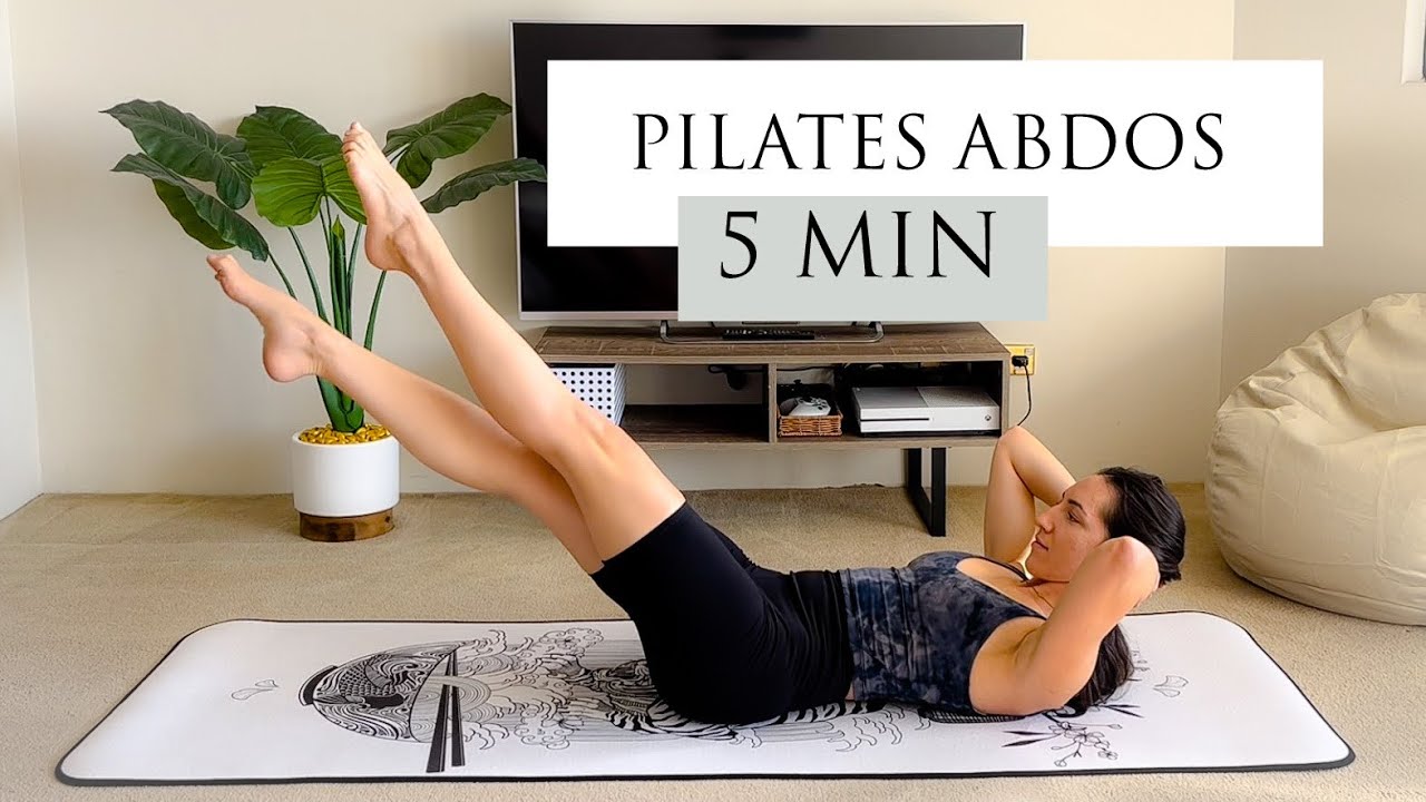 5 minutes de Pilates pour les abdos | Pilates avancé - YouTube