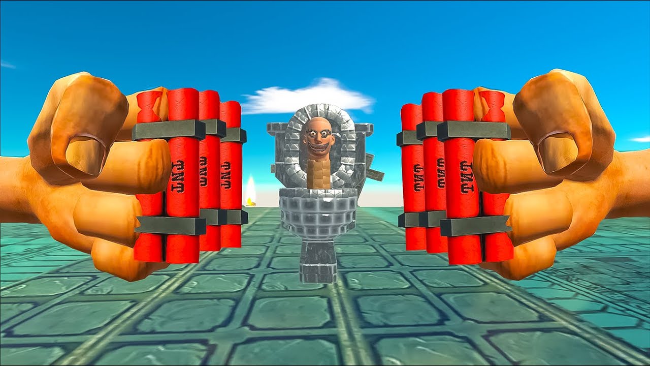 TORTURE | DYNAMITE VS SKIBIDI TOILET, FNAF, HUGGY WUGGY | Animal Revolt Battle Simulator | arbs ...