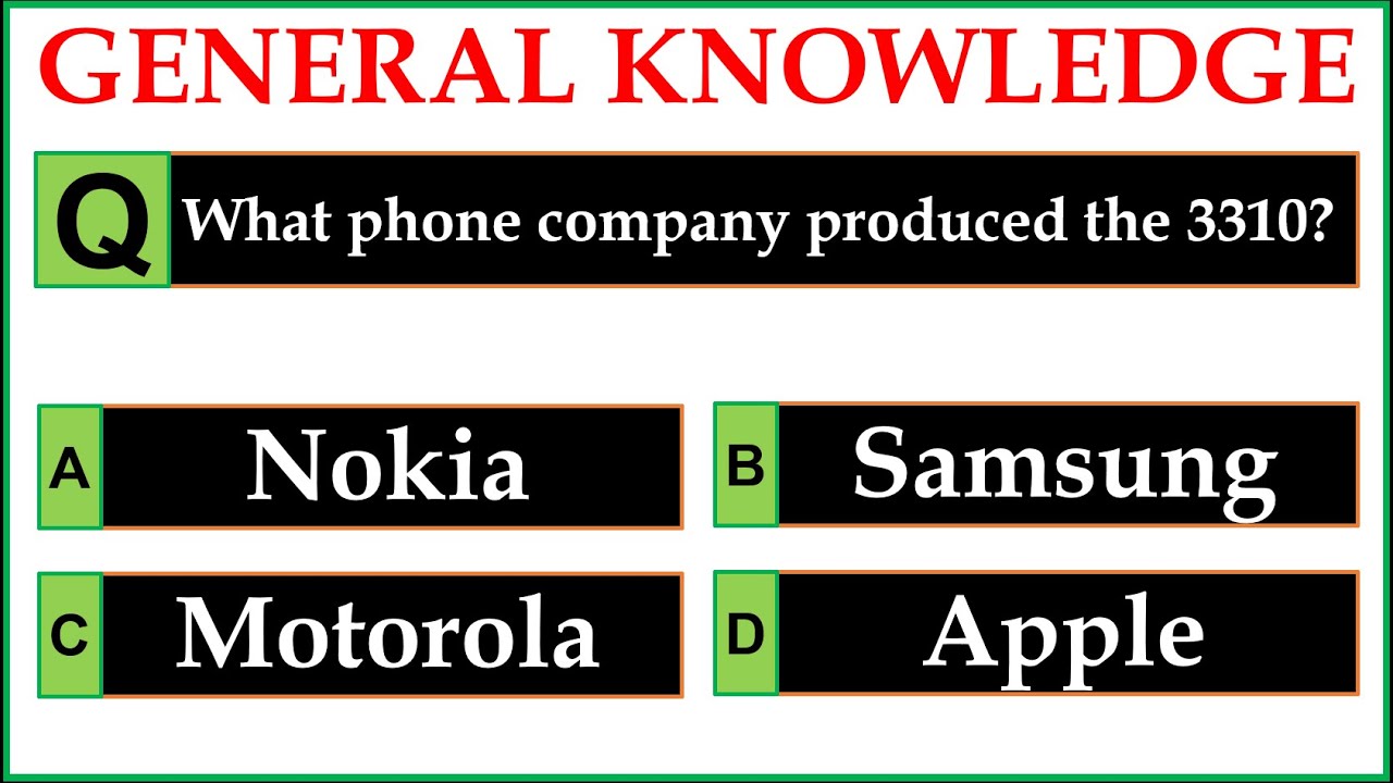 Top 25 Interesting General Knowledge Questions And Answers | GK ...