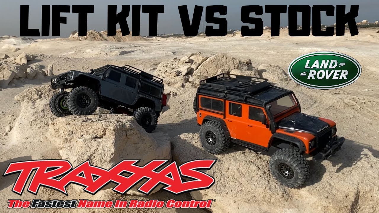 TRAXXAS CUSTOM TRX-4 DEFENDER WITH LIFT KIT AND SPACERS VS STOCK ...
