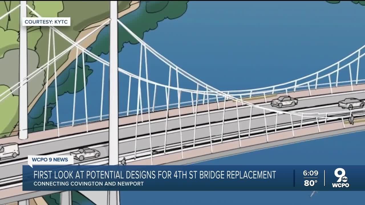 First look at potential designs for 4th Street Bridge in NKY - YouTube