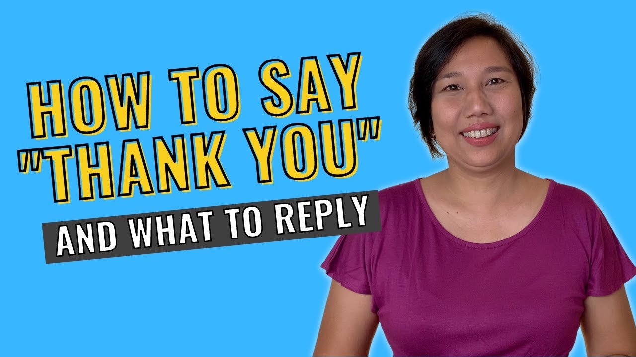 How to Say "Thank you" in FIlipino - YouTube