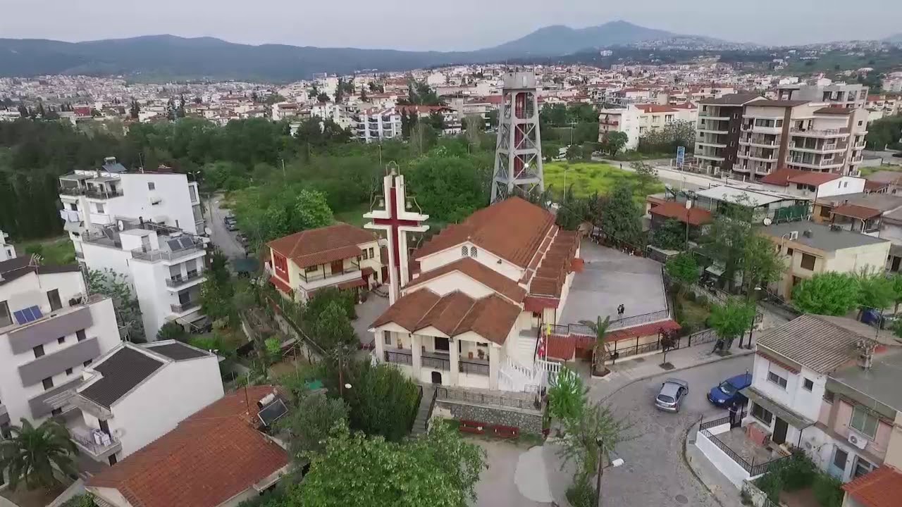 O Ιερός Ναός της Αγίας Κυριακής Χαριλάου απο ψήλα!!! - YouTube