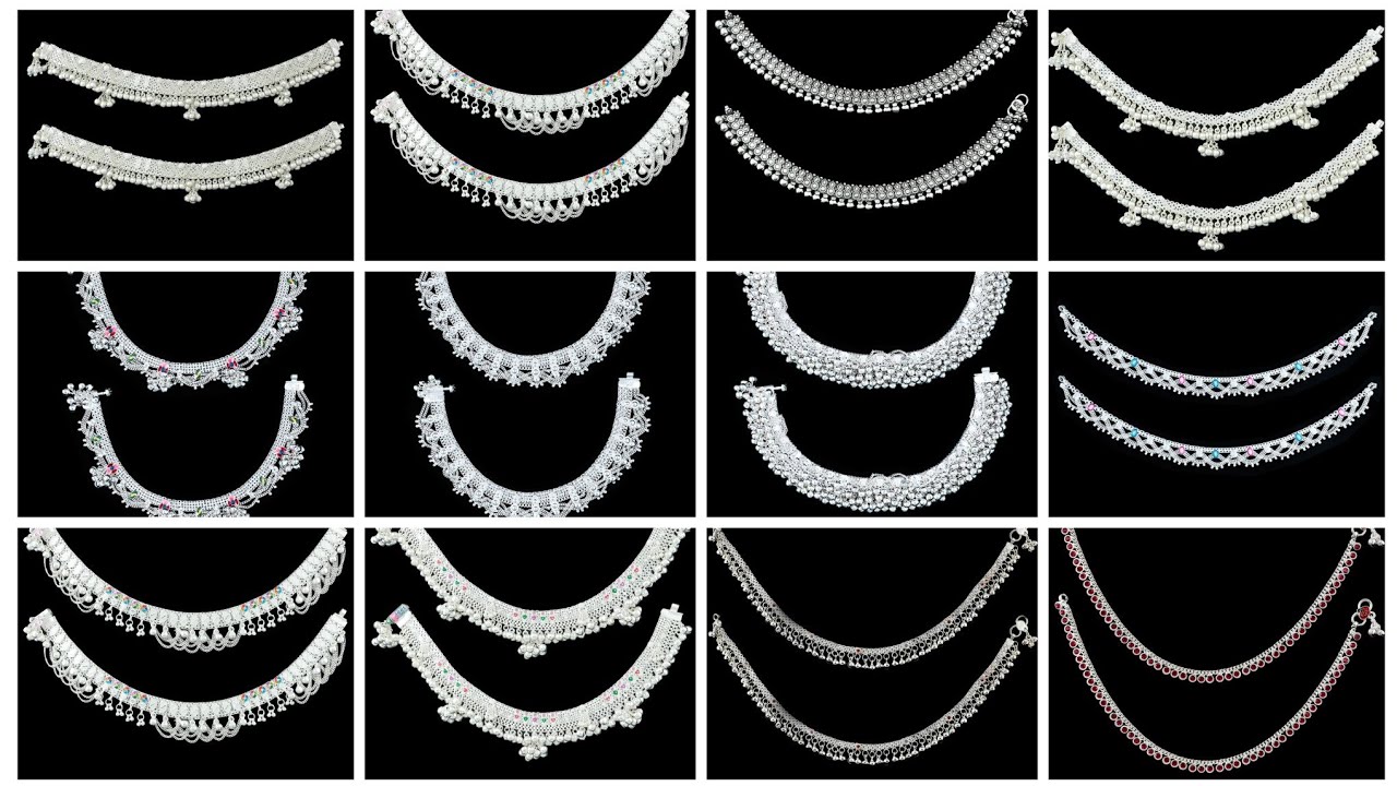 anklets silver designs //trending silver payal designs @Nehacollection ...