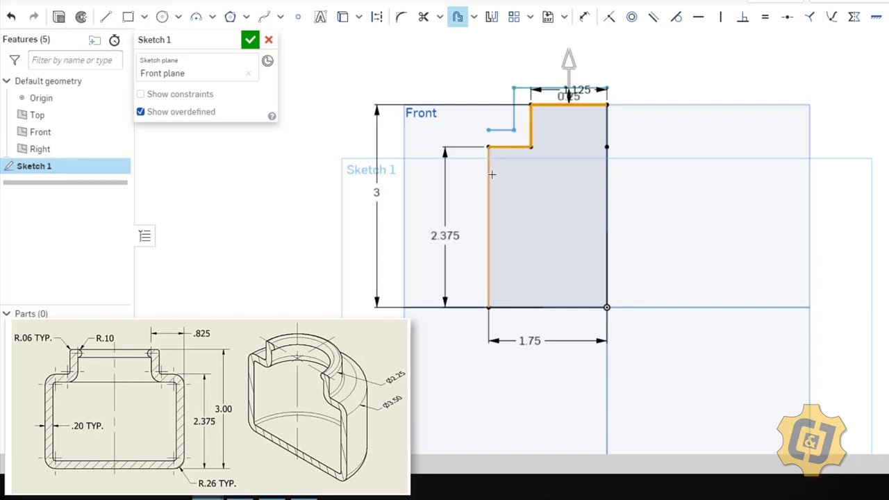 Onshape Advanced Revolve: Revolve Dimensions Part 2A - YouTube