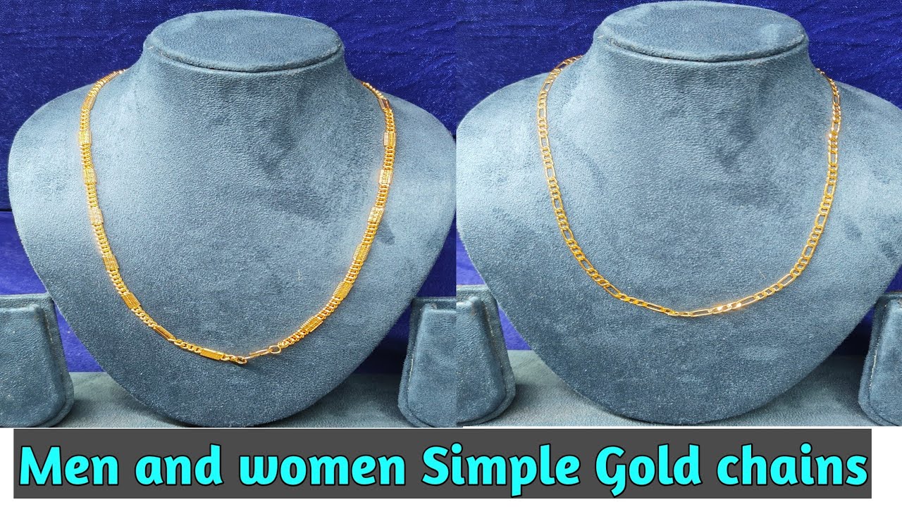 Simple Gold Chain Models Men women - YouTube