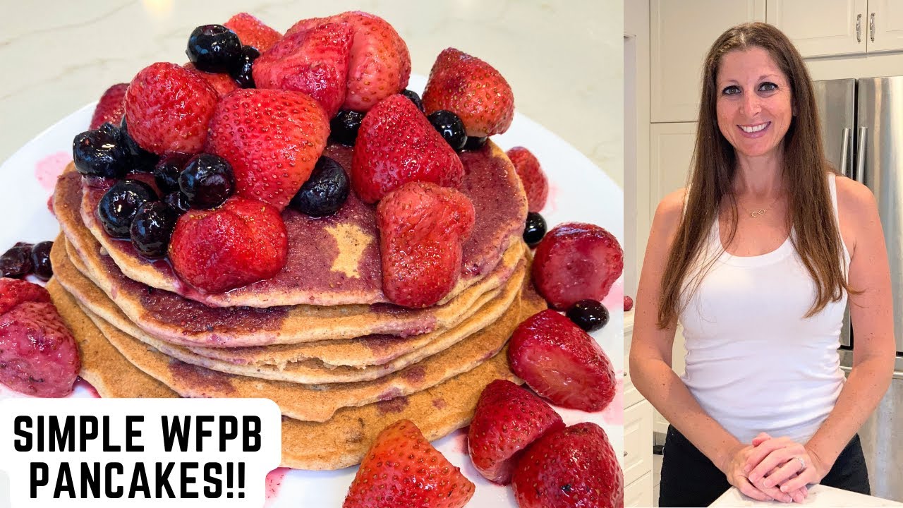 Easy WFPB Oil-Free Pancakes!! Fruit Sweetened - YouTube