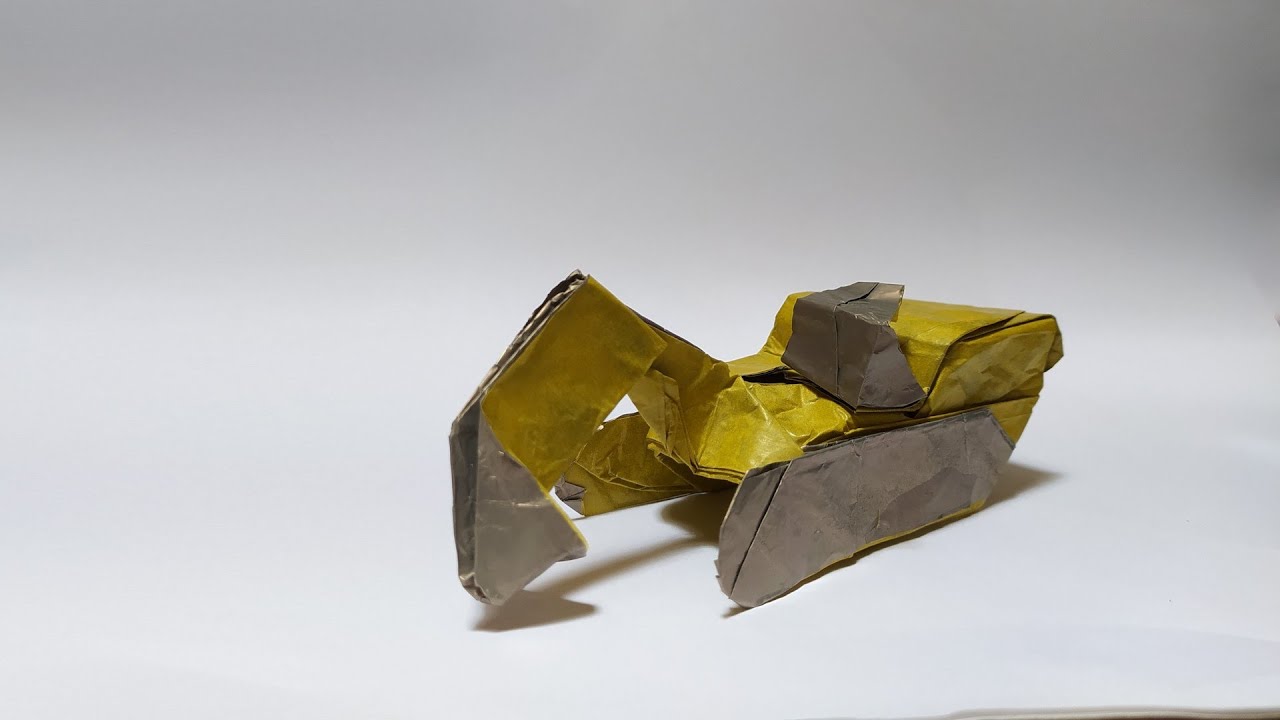 Origami Excavator - Stop motion #shorts - YouTube