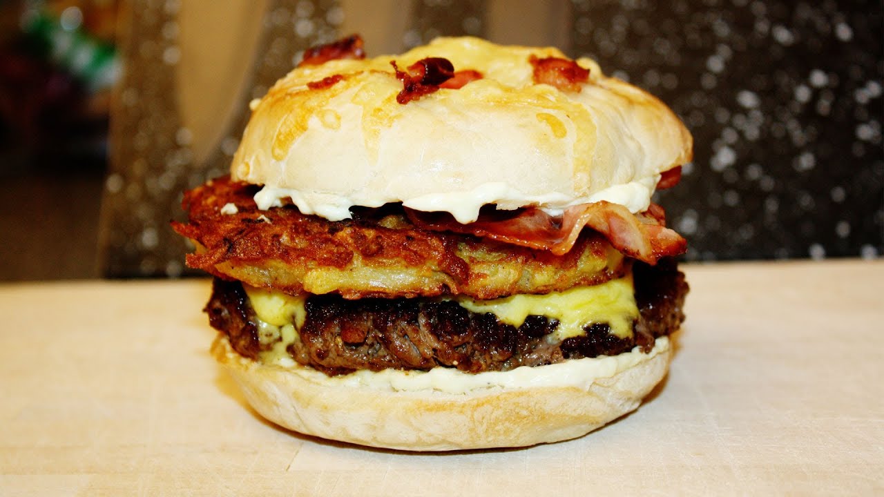 REZEPT: BIGRÖSTI - DER BURGER MIT DEM KARTOFFELPUFFER - schnell ...
