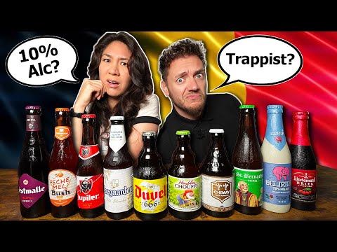 German & American Try EVERY TYPE of BELGIAN BEER for the First Time!  *Unexpected*