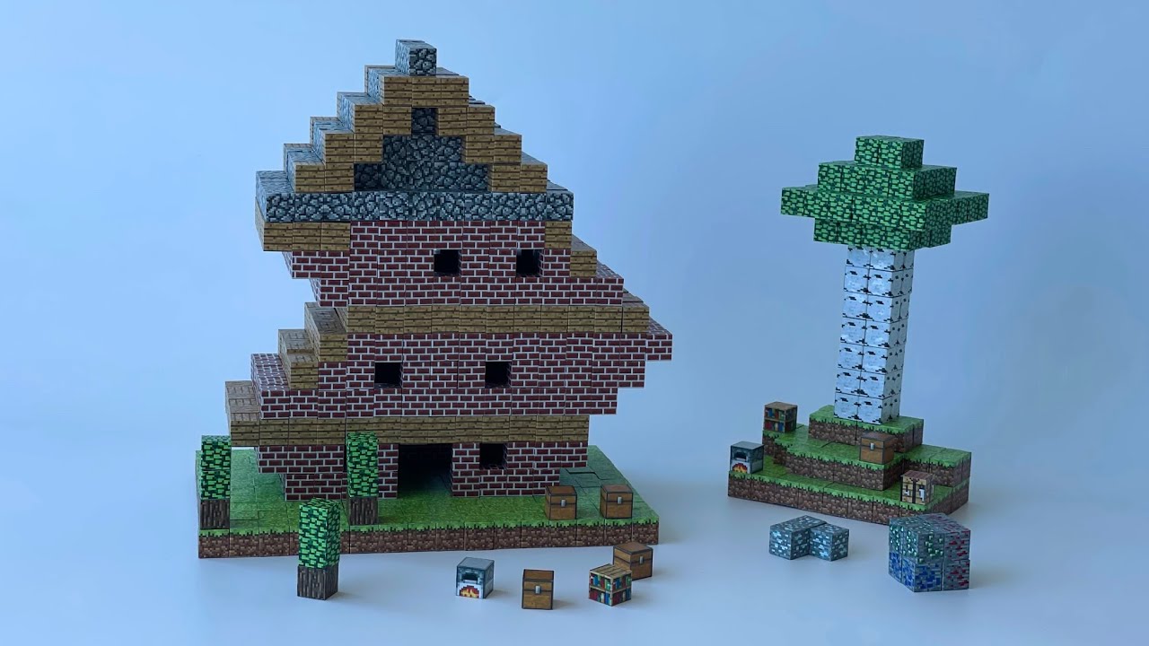 Crooked House Minecraft / Magnetic Product Minecraft DIY - YouTube