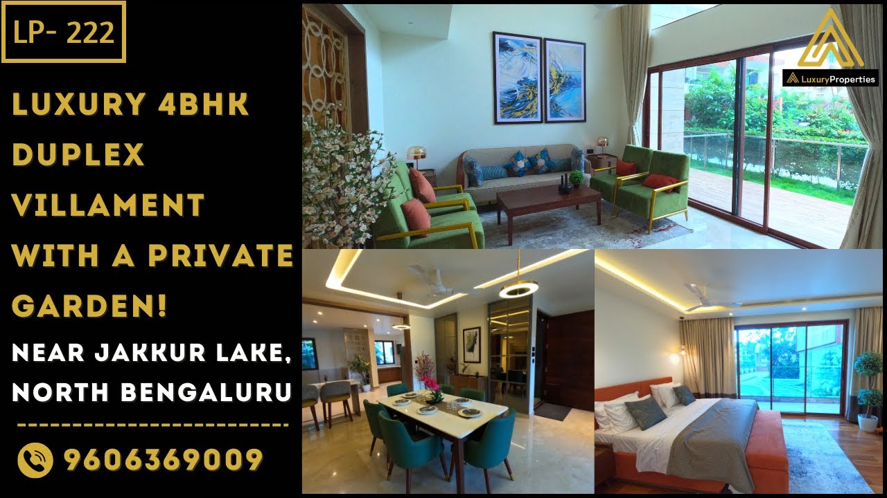 LP 222- Luxury 4BHK Villament with a Private Garden| Duplex House Tour ...