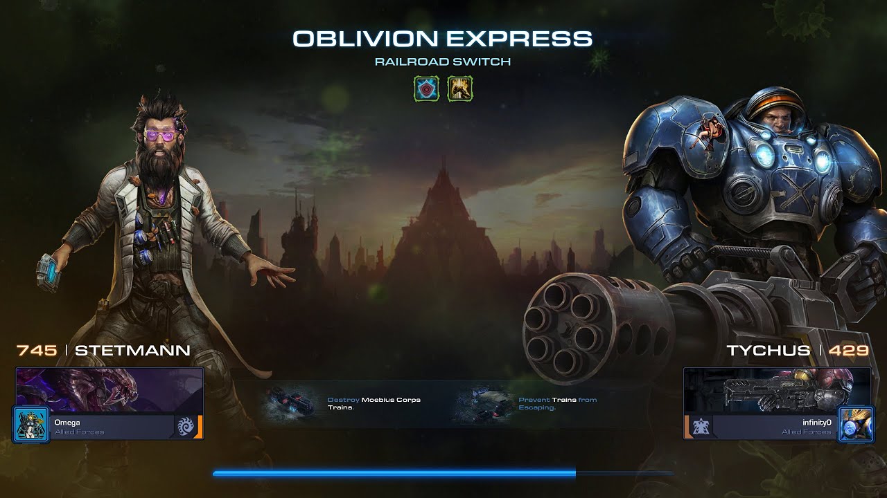 StarCraft 2 - Coop Mutation 352 - Railroad Switch - YouTube