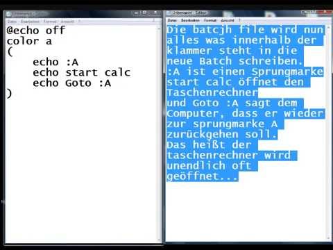 Batch programmieren--Schleifen german - YouTube