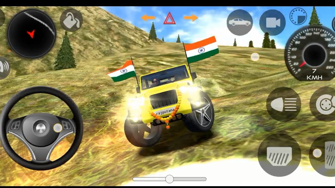Long Jump Red Thar Indian Cars Driving 3D2023 || Indian Cars Driving 3D ...
