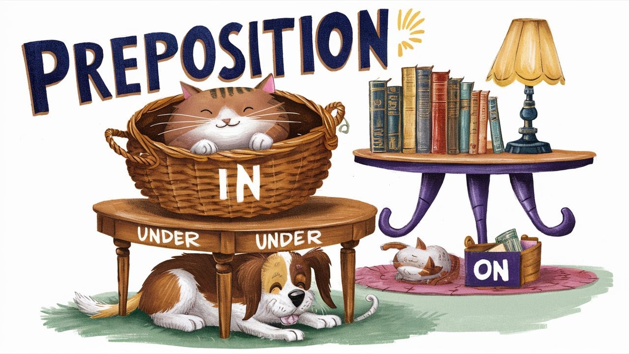 ON IN UNDER THE PREPOSITION SONG FOR PRESCHOOLERS | Basic English ...