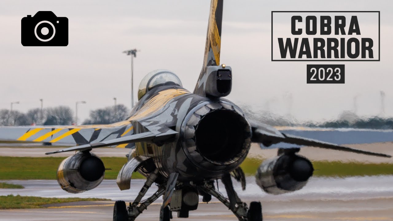A Belgian F16 X-Tiger takes off from RAF Waddington at Cobra Warrior ...