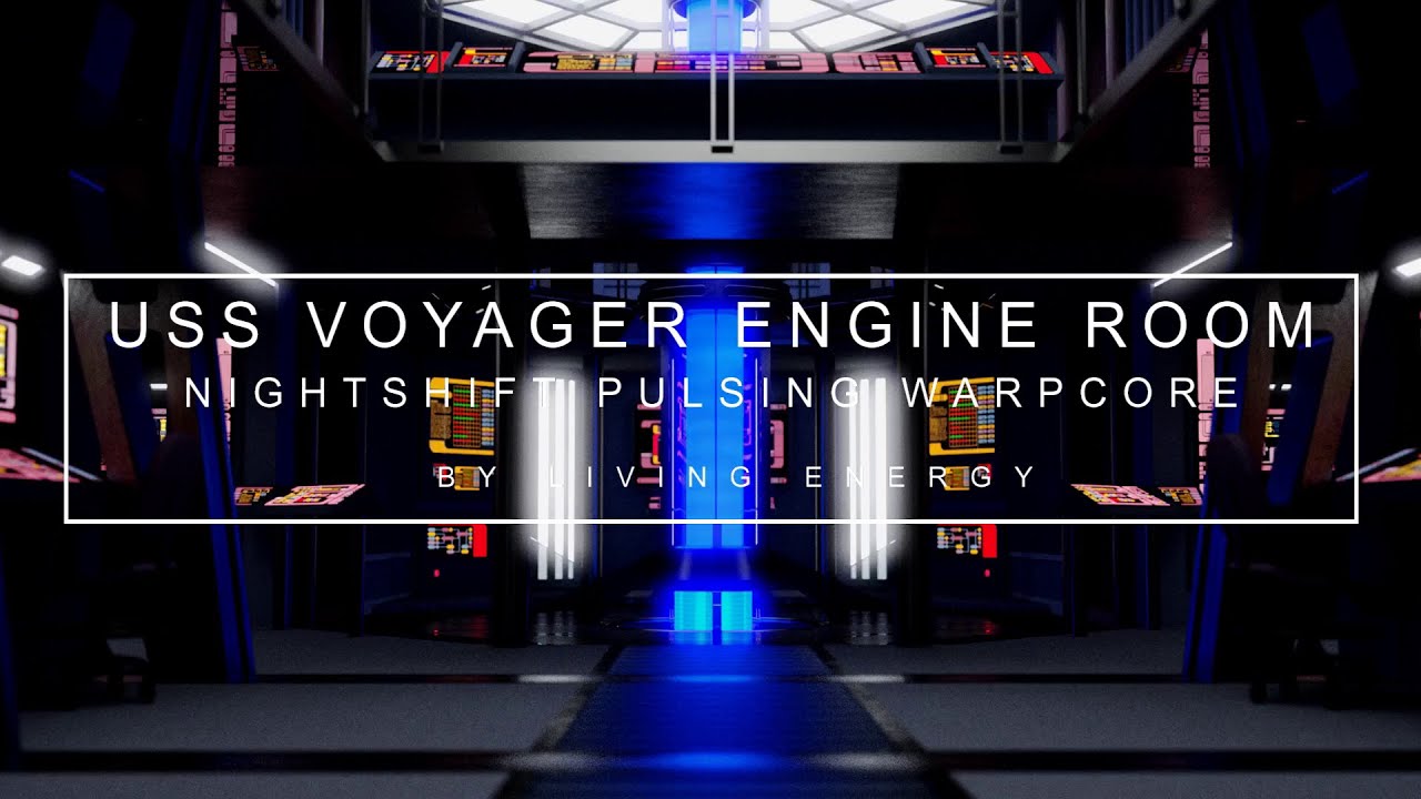 10 Hours Star Trek Voyager Warp Core Pulse Ambience | Relaxing White ...