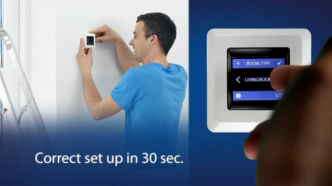 DEVIreg Touch Thermostat Simple Setup video - Touch Screen! - YouTube