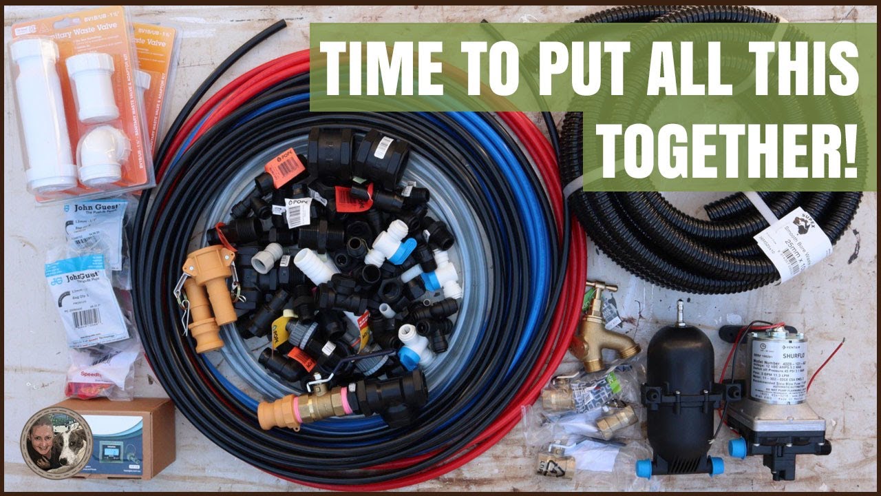 Connecting the plumbing in my motorhome - YouTube